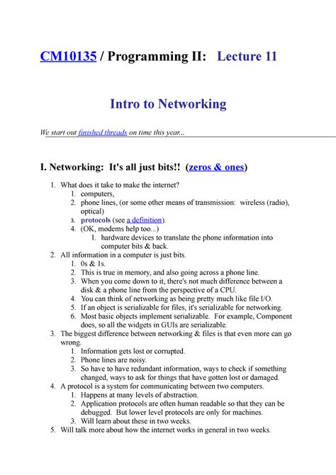 Lecture Notes Cm Programming Ii Lecture Intro