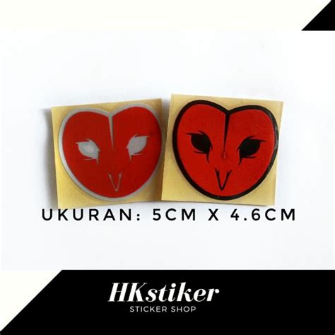 Jual Stiker Cutting Kepala Owl Burung Hantu Ukuran Kecil 5CM Stiker Motor Unik Sticker Mobil