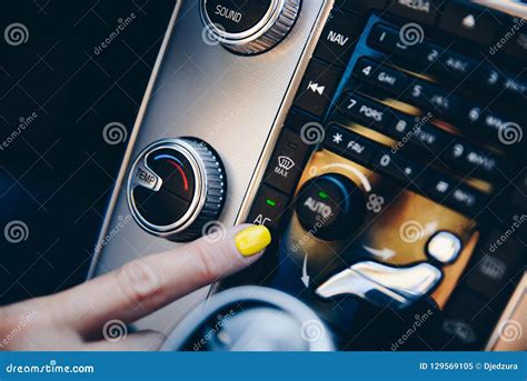 automatic car air conditioner stock image 117067669