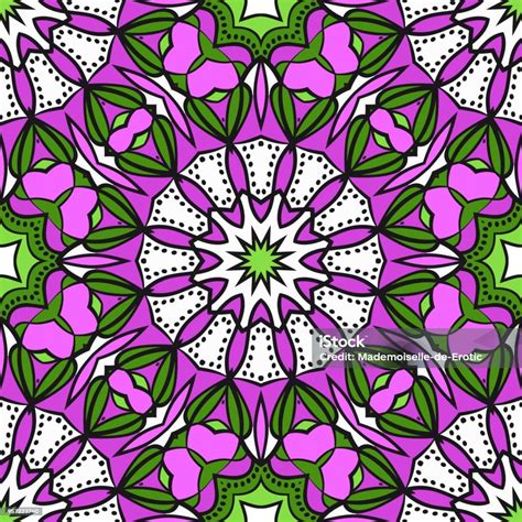 색된 꽃 기하학적 벡터 패턴입니다 벡터 일러스트입니다 창의적이 고 장식 프로젝트에 이상적입니다 0명에 대한 스톡 벡터 아트 및 기타 이미지 Istock