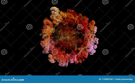 3d Rendering Of Explosion Smoke Effect Shock Wave And Diverging Waves