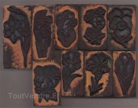 TAMPONS ENCREURS ANCIENS DES ANNEES 50 Fleurs Saint Brice sous Forêt