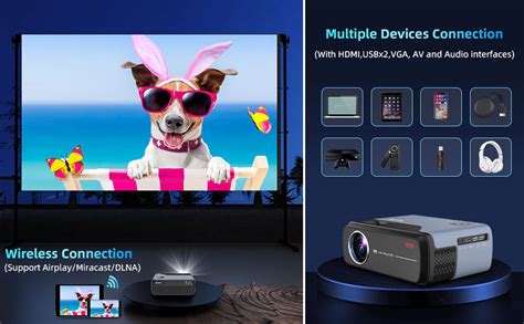 Full Hd Smart Tv Projector Home Cinema Indoor Outdoor Led Wireless Wifi Bluetooth Video