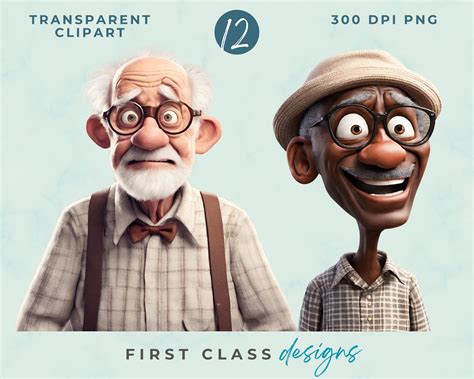 Funny Old Man Clipart Png Grumpy Old Man Happy Man Clipart Cartoon