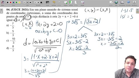 Uece 2021 Em Um Plano Munido Do Sistema Usual De Coordenadas