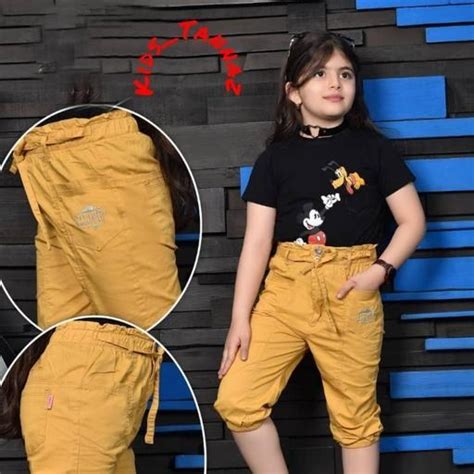 خرید و قیمت شلوارک کتان دخترانه شلوارک بچگانه شلوارک شیش جیب ترب