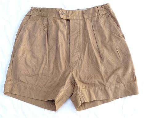 Culottes Courtes Short En Toile Marron Clair Scouts Ado Années 5060