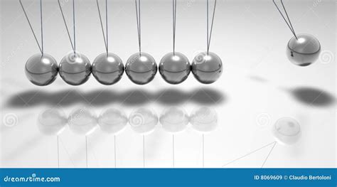 Newton S Cradle Stock Illustration Illustration Of Newton 8069609