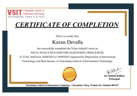 Dataanalytics Excel Datavisualization Lifelonglearning Vsit… Karan Devalla