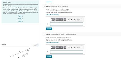 solved part a finding the length of the hypotenuse of the