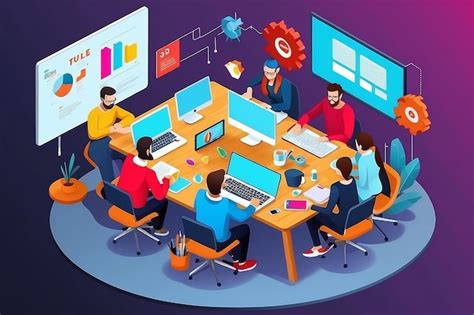 Premium Photo Brainstorming Creative Team People Flat 3d Web