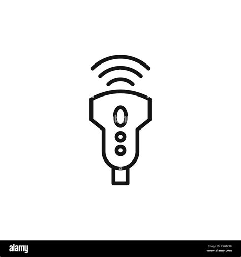 Ultrasound Device Icon Logo Sign Vector Outline In Black And White