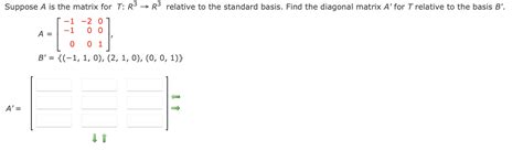 Solved Suppose A Is The Matrix For Tr3→r3 Relative To The