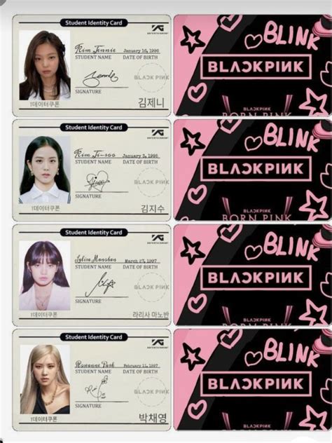 Black Pink Kimlik In 2024 Black Pink Cards Blackpink