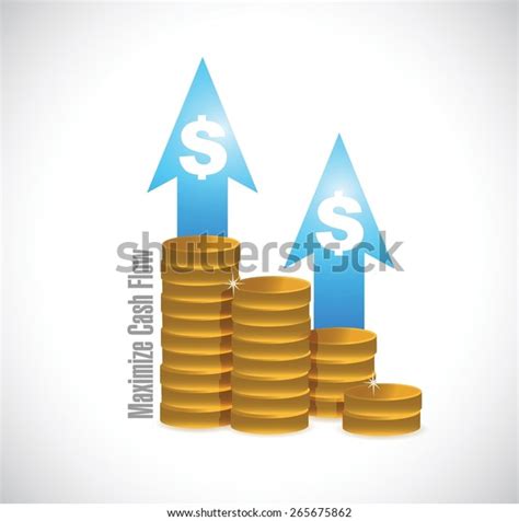 Maximize Cash Flow Coins Graph Illustration Stock Vector Royalty Free 265675862 Shutterstock