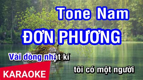 Karaoke Đơn Phương Tone Nam Nhan KTV YouTube