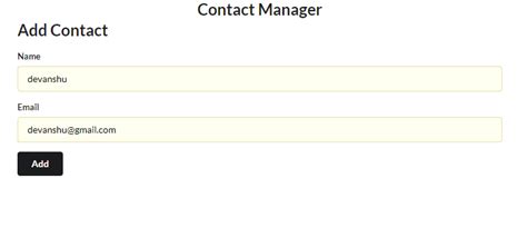 Github Devanshudesai React Contact Management App