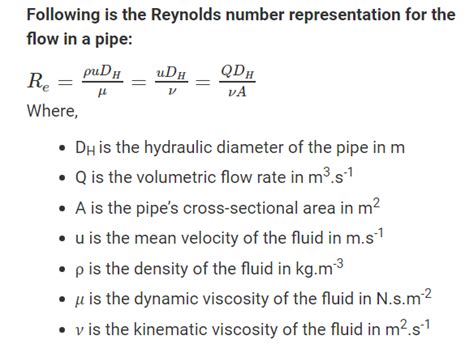 Machine Drawing What Is Reynolds Number Physics