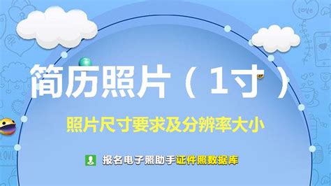 简历照片（1寸）照片要求 网申简历证件照尺寸