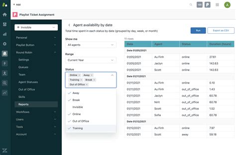 custom agent statuses playlist