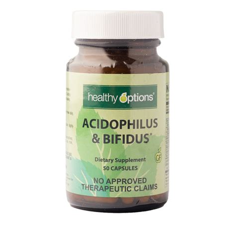 Healthy Options Acidophilus And Bifidus 1 Billioncfu 50 Capsules