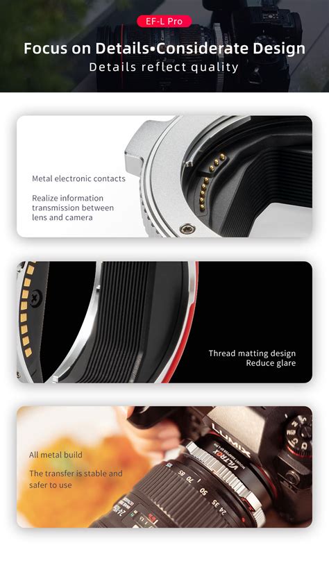 Viltrox Ef L Pro Mount Adapter For Efef S Lens Leicapanasonicsigma