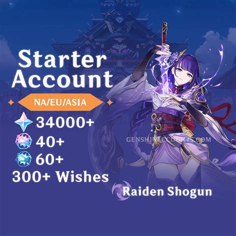 Raiden Shogun Ar40 Genshin Impact Farmed Starter Account Genshin