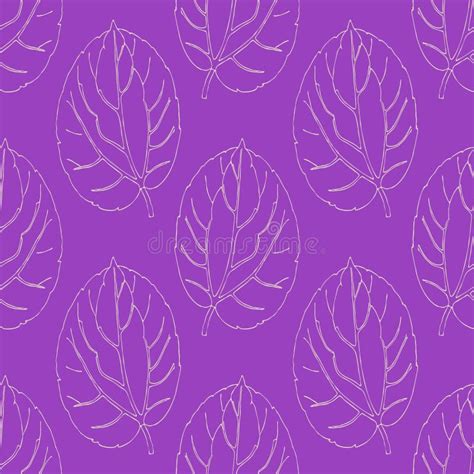 Seamless Botanical Pattern For Fabrics Leaves Stock Illustration