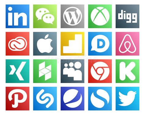 20 Social Media Icon Pack Including Chrome Houzz Cc Xing Editorial