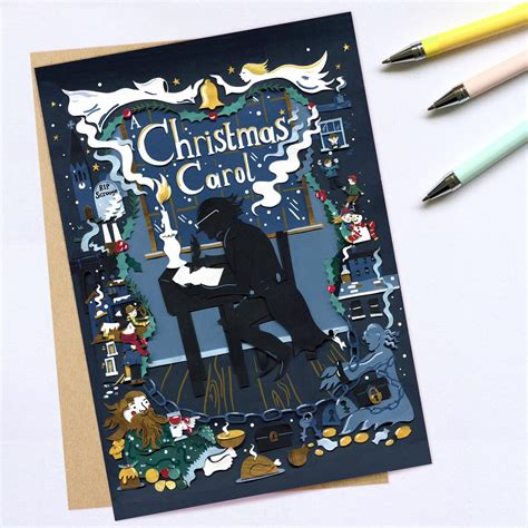 A Christmas Carol Greeting Card Charles Dickens Art Classic