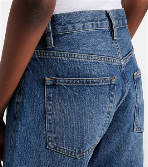 Bubble Crop Barrel Leg Jeans In Blue Frame Mytheresa