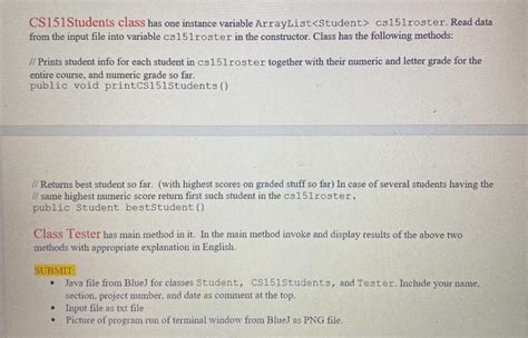 Solved ArrayList Input File Design Program To Read 7 Rows Chegg