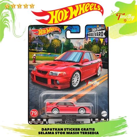 Hot Wheels Premium Boulevard Mitsubishi Lancer Evolution VI Merah Lazada Indonesia