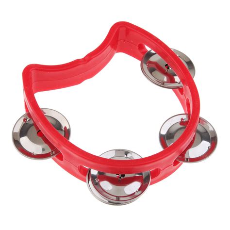 Small Music Tambourine Handheld Rattle Bell Shaker Grandado