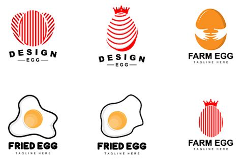 Logo De Lœuf Conception De La Ferme Dœufs Logo Du Poulet Vecteur