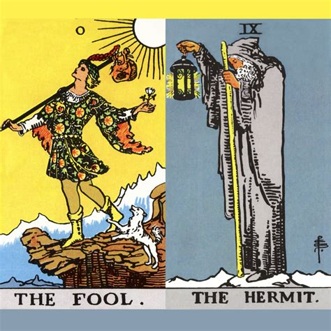The Fool And The Hermit Esoteric And Divinatory Tarot