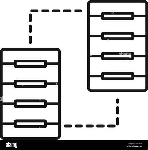Server Communication Icon Outline Server Communication Vector Icon For Web Design Isolated On