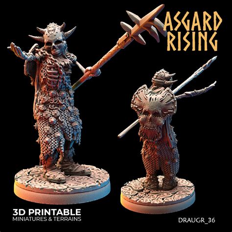 Draugr Phalanx 36 Asgard Rising Wargaming Dandd Dnd Dungeon Artifacts