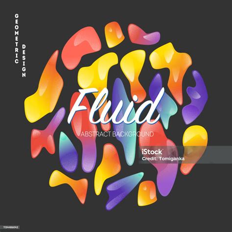 유체 액체 모양으로 장식 된 벡터 템플릿입니다 곡물 텍스처와 현대 추상적인 배경입니다 0명에 대한 스톡 벡터 아트 및 기타