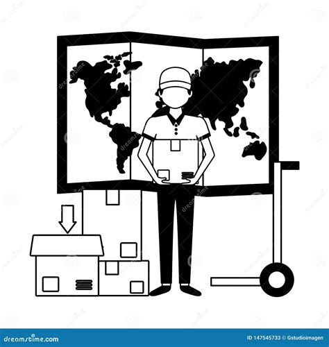 Man Fast Delivery Stock Illustration Illustration Of Delivery 147545733