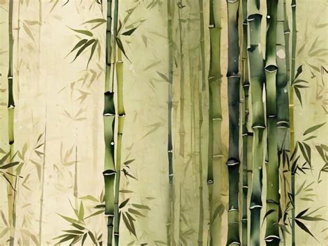 Premium Photo Bamboo Seamless Pattern Design