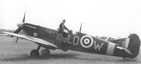 ‘paddy Finucane On Top Of His Spitfire Mk Vb Bm124 Lo W While In