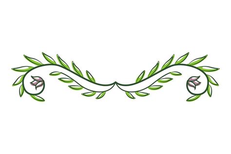 Premium Vector Green Text Divider Page Separators Design Line Border