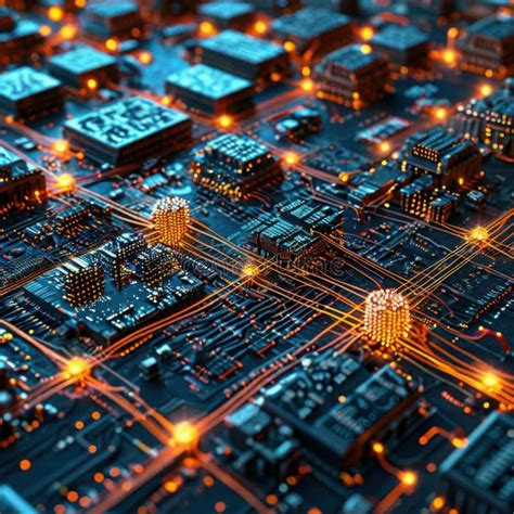 Visualization Of Neural Network Operation Stock Illustration Illustration Of Glowing Modern