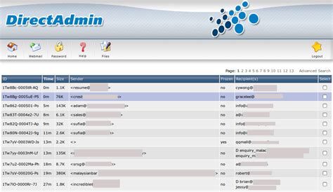 View Email Queue In DirectAdmin IPSERVERONE