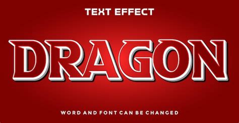 Premium Vector Dragon Editable Text Effect