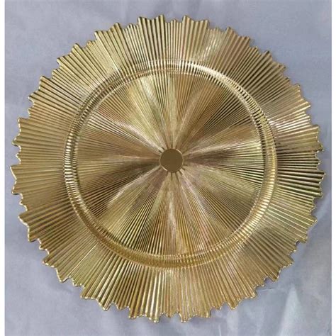 พร้อมส่ง ถาดทองลายสลักขอบสวยงาม33cm จานทอง หรูหรามาก ทำจากพลาสติกpp พร็อพถ่ายรูป Shopee Thailand