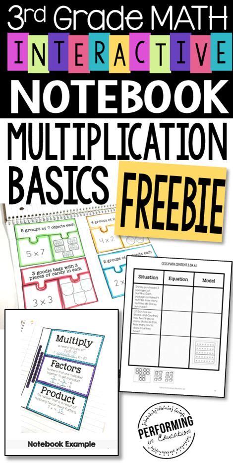 multiplication interactive math notebook 3rd grade oa free math