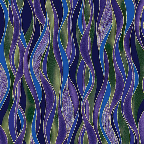 Benartex Dragonfly Dance Dancing Waves Purple And Evergreen