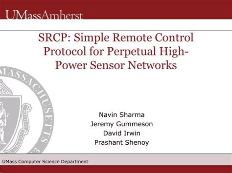 PPT SRCP Simple Remote Control Protocol For Perpetual High Power Sensor Networks PowerPoint